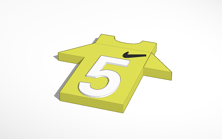 3D design Football Jersey Template - Tinkercad