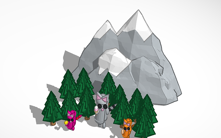 3D design long gon family | Tinkercad