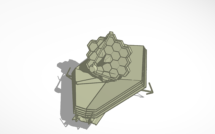 3D design james webb space telescope - Tinkercad