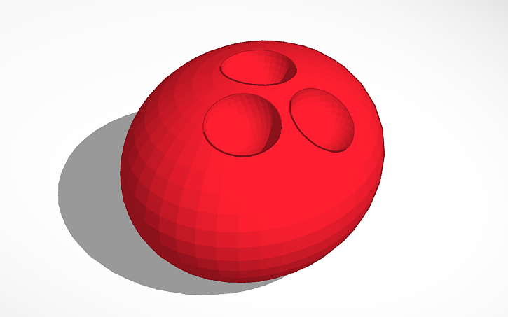 3D design bowling ball - Tinkercad