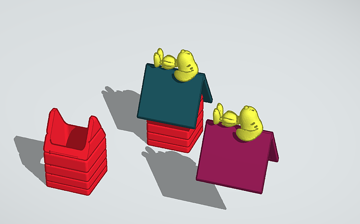 3D design Snoopy house - Tinkercad