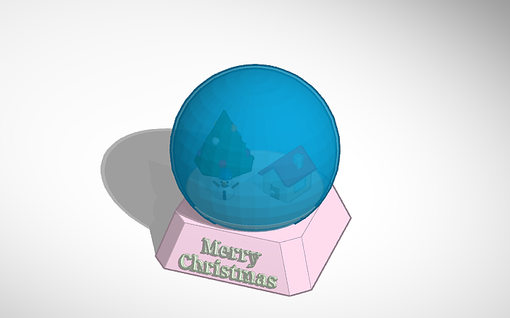 3D design Christmas snowball | Tinkercad