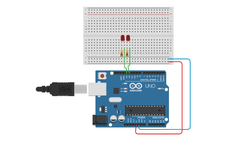 Circuit design Parallel Circuit - Tinkercad