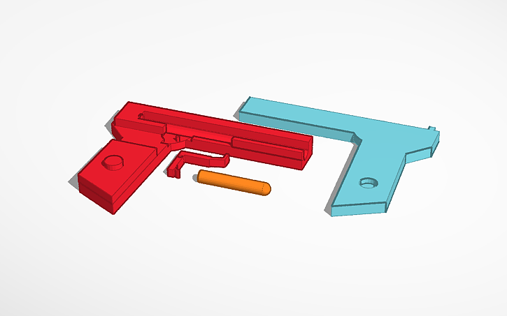 3D design working gun - Tinkercad