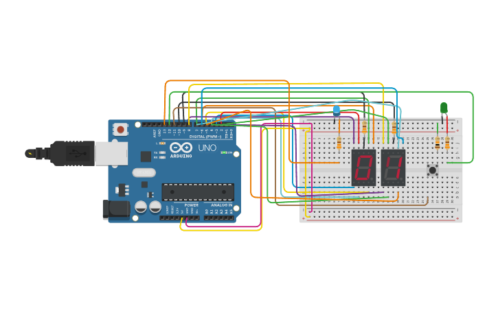Circuit Design Counter Up And Down Tinkercad