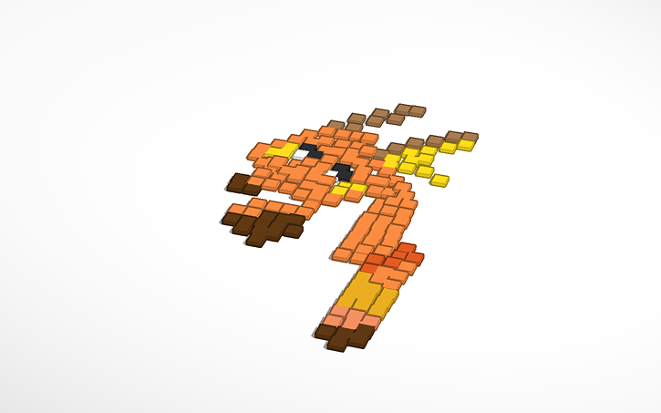 3D design PIxel Raichu | Tinkercad