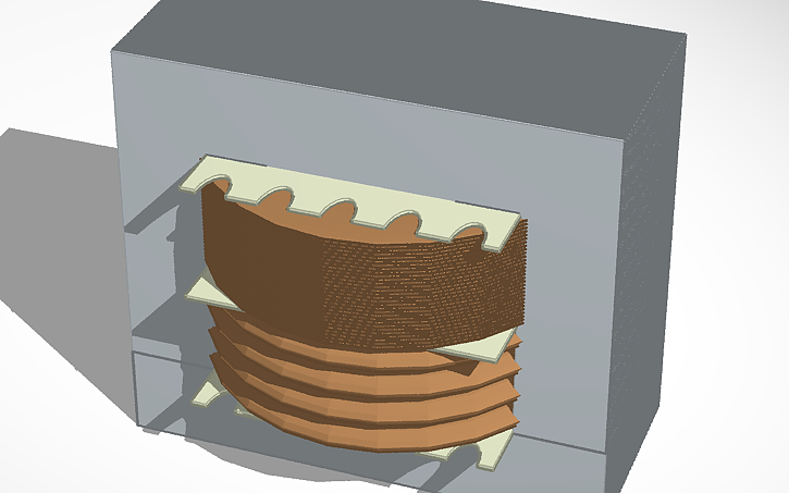 3D design Electrical Transformer - Tinkercad