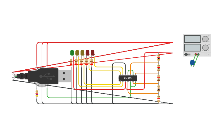 Circuit design Analog gas sensor - Tinkercad