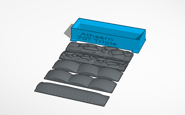 3D design Athearn 70T Triple Hopper Loads - Tinkercad