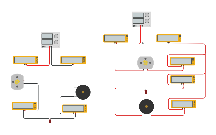 Circuit design Lois de Kirchhoff - Courant | Tinkercad