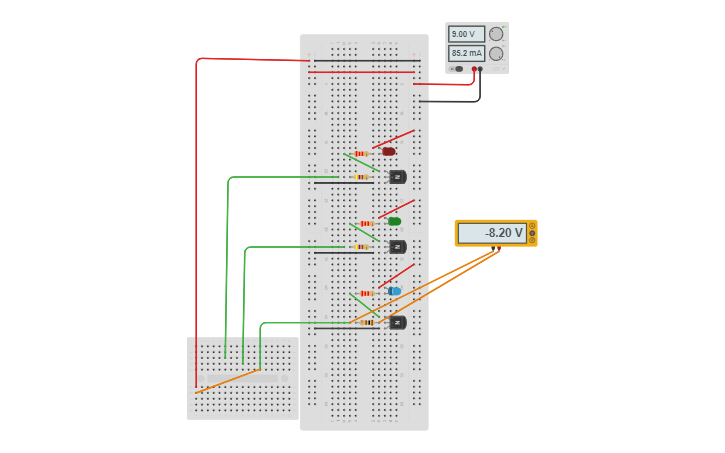 Circuit Design Water Level Indicator Tinkercad