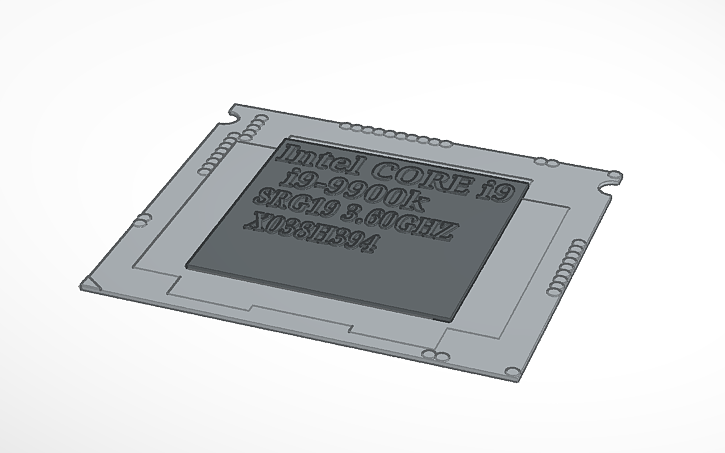 3D design CPU - Tinkercad