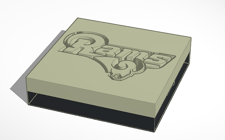 3D design LA Rams - Tinkercad