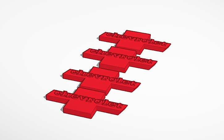 3D design chevy emblem - Tinkercad