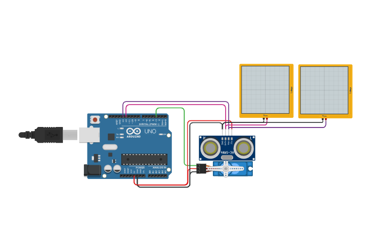 Circuit design Sonar rotacional - Tinkercad