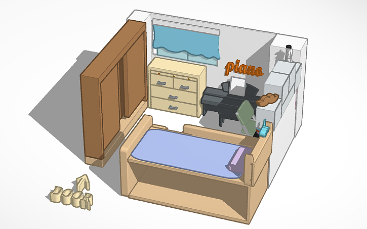 3D design badroom - Tinkercad