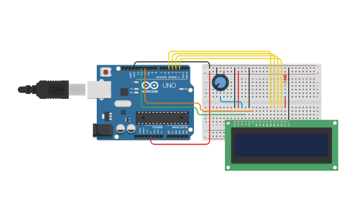 Circuit design Serial to Display | Tinkercad