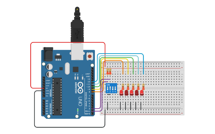 Circuit design Segundo parcial - Tinkercad