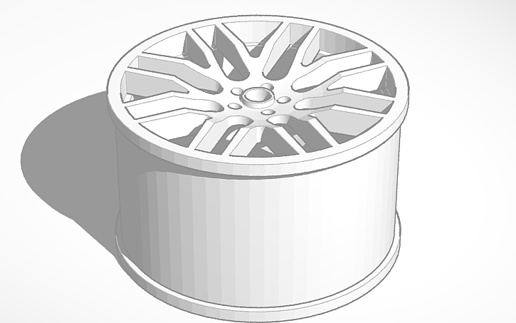 3D design 1/18 modern wheel - Tinkercad