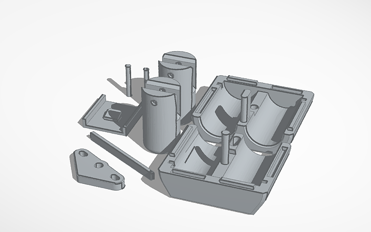 3D design toggle switch fidget text case - Tinkercad