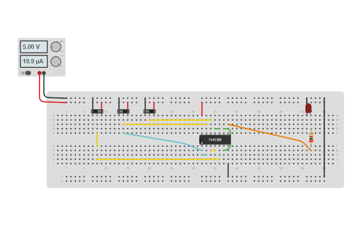 Circuit design 2X1 Multiplexer - Tinkercad
