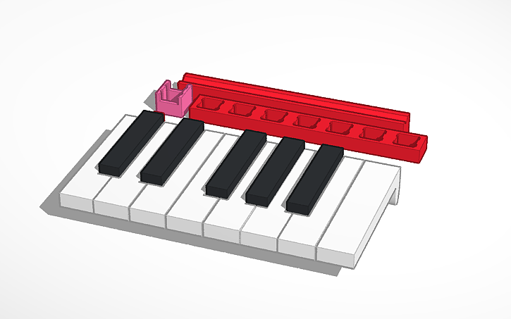 3d Design Piano Keys Tinkercad