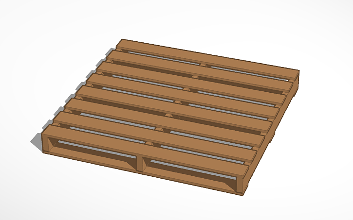 3D design Wood Pallet - Tinkercad