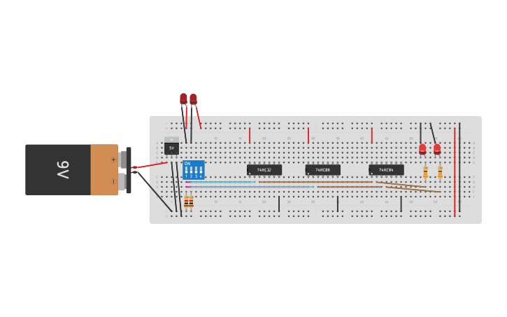 Circuit design NOR & NAND - Tinkercad