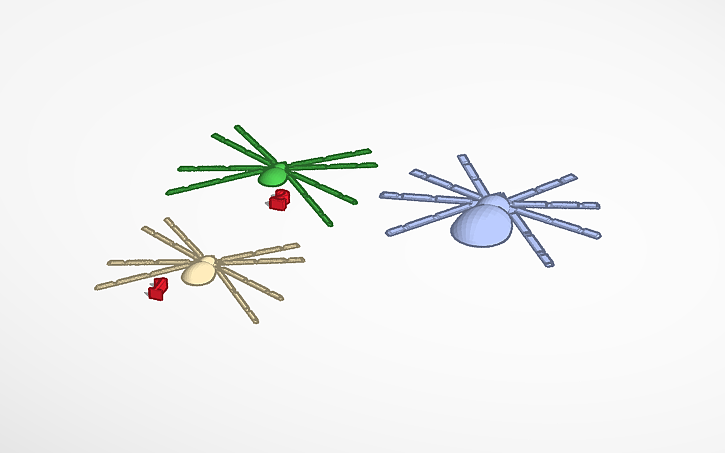 3D design spiders - Tinkercad
