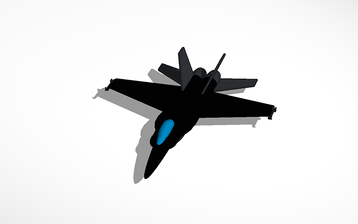 3D design Fighter Jet - Tinkercad