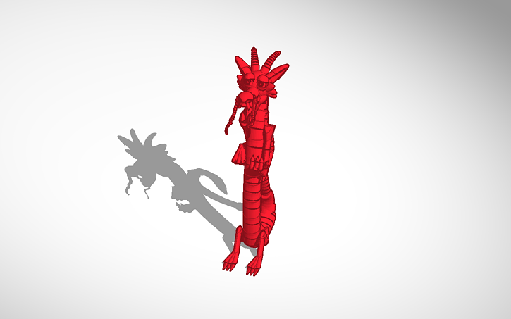 3D design Printable Mushu - Tinkercad