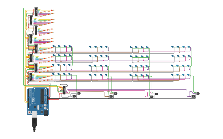Circuit Design Led Cube 4x4 Tinkercad