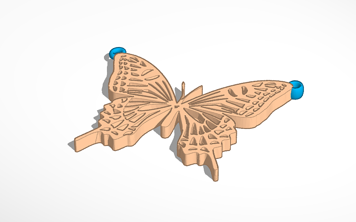 3D design great butterfly - Tinkercad