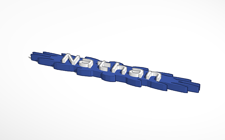 3D design Nathan Name Tag - Tinkercad