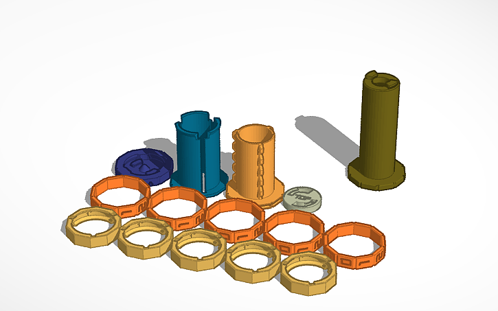 3d Design 5 Rotating Combination Lock Tinkercad
