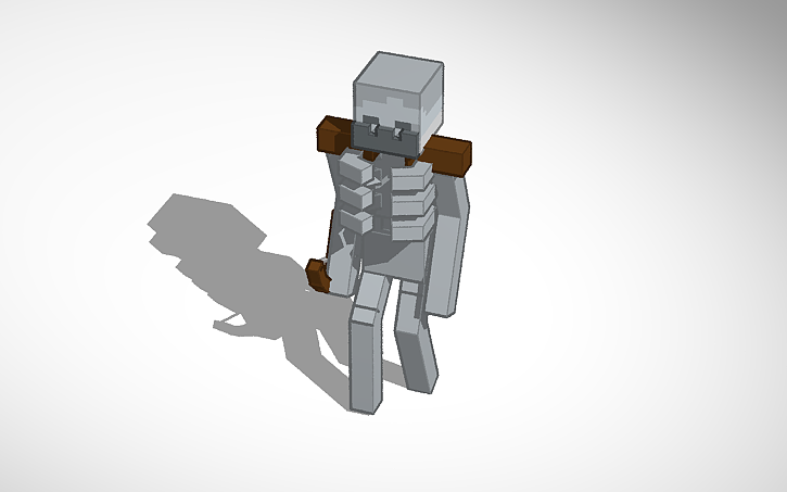 3D design Minecraft Mutant Skeleton - Tinkercad