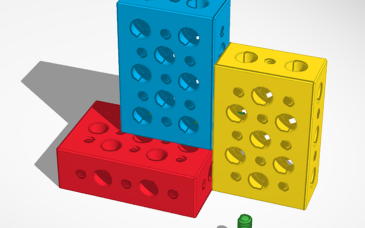 3D design 1-2-3 Block "Universal" - Tinkercad