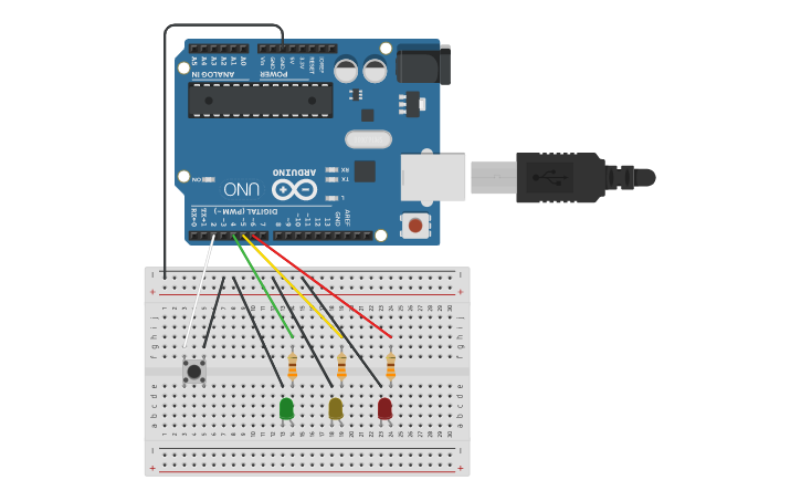 Circuit Design Traffic Light With Arduino Library Tinkercad 3593