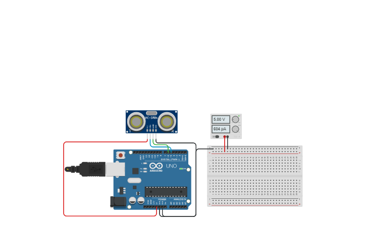Circuit Design Distance Measurement Tinkercad