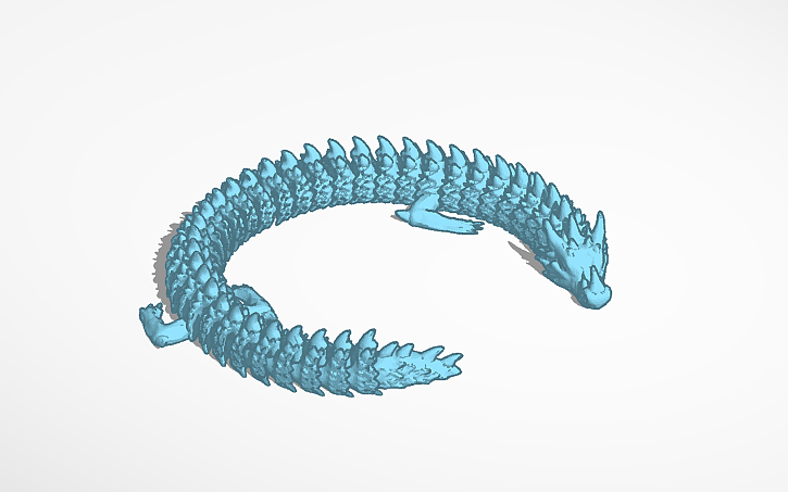 3D design Articulated Ice Dragon (Fixed) - Tinkercad