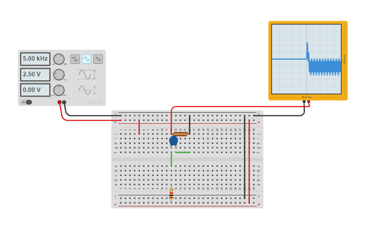 Circuit design Design of a RLC filter parallel circuit - Tinkercad