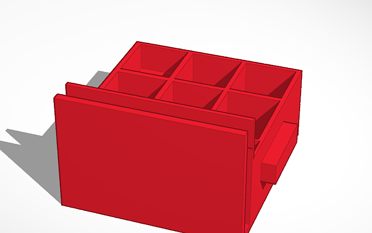 3D design desk organizer - Tinkercad