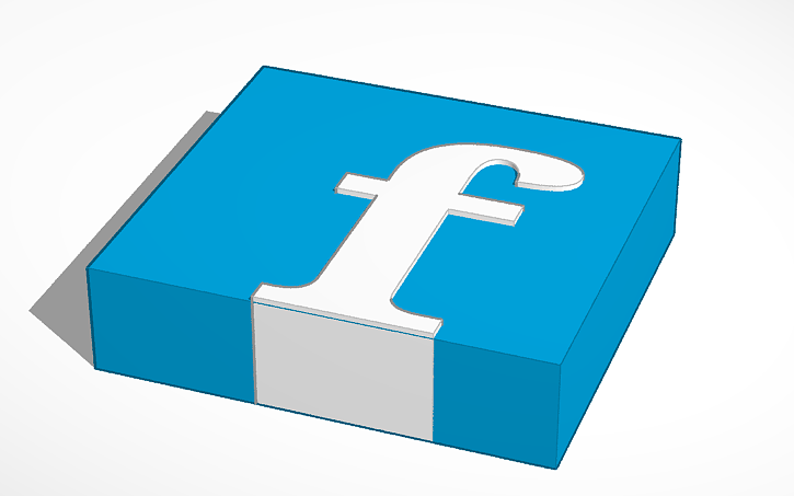 3D design facebook logo | Tinkercad