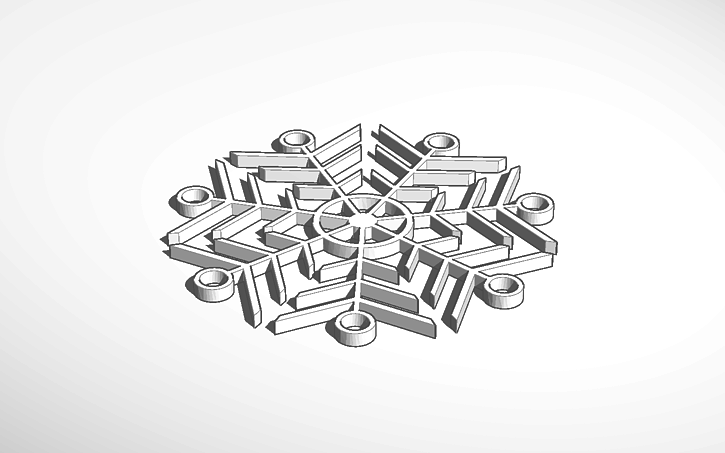 3D design Snowflake - Tinkercad