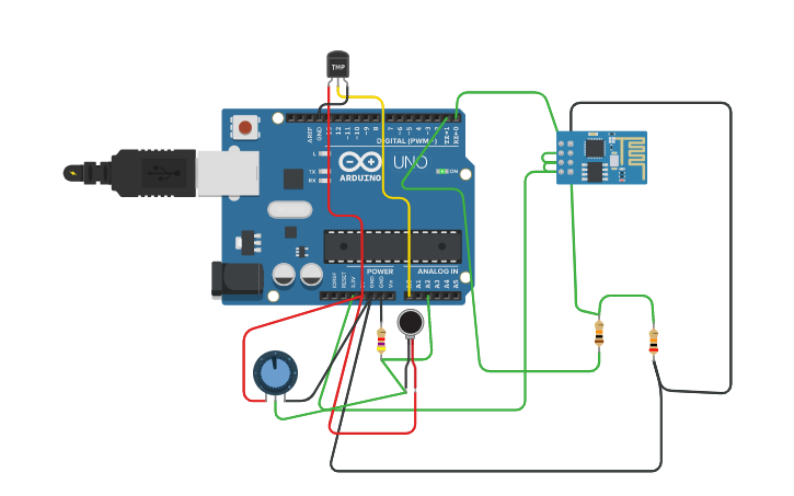 Circuit Design 18blc1041 Temperature Sensor Circuit Tinkercad