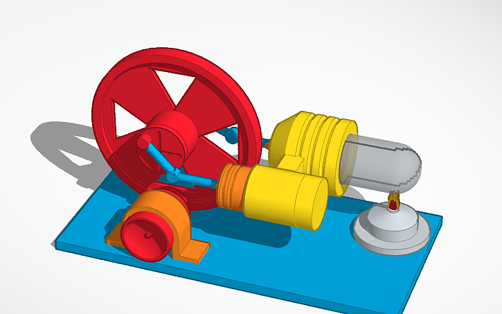 3D design Stirling Engine - Tinkercad