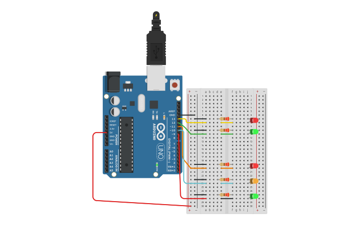 Circuit design Introducción Arduino POS | Tinkercad