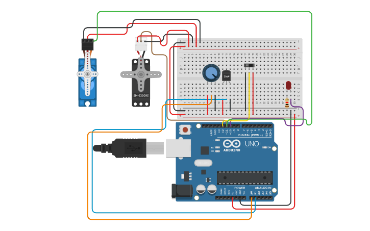Circuit Design 2 Servo Motor Control With Potentiometer And Temperature