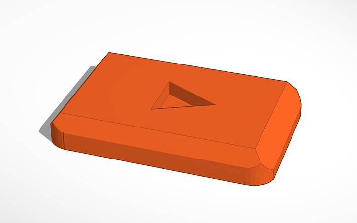 3D design Bronze 100 sub play button | Tinkercad