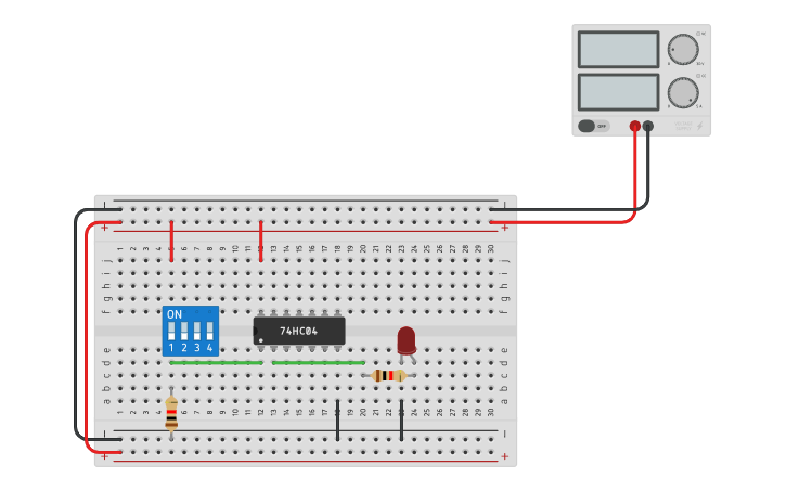 Circuit Design Not Logic Gate Circuit Tinkercad